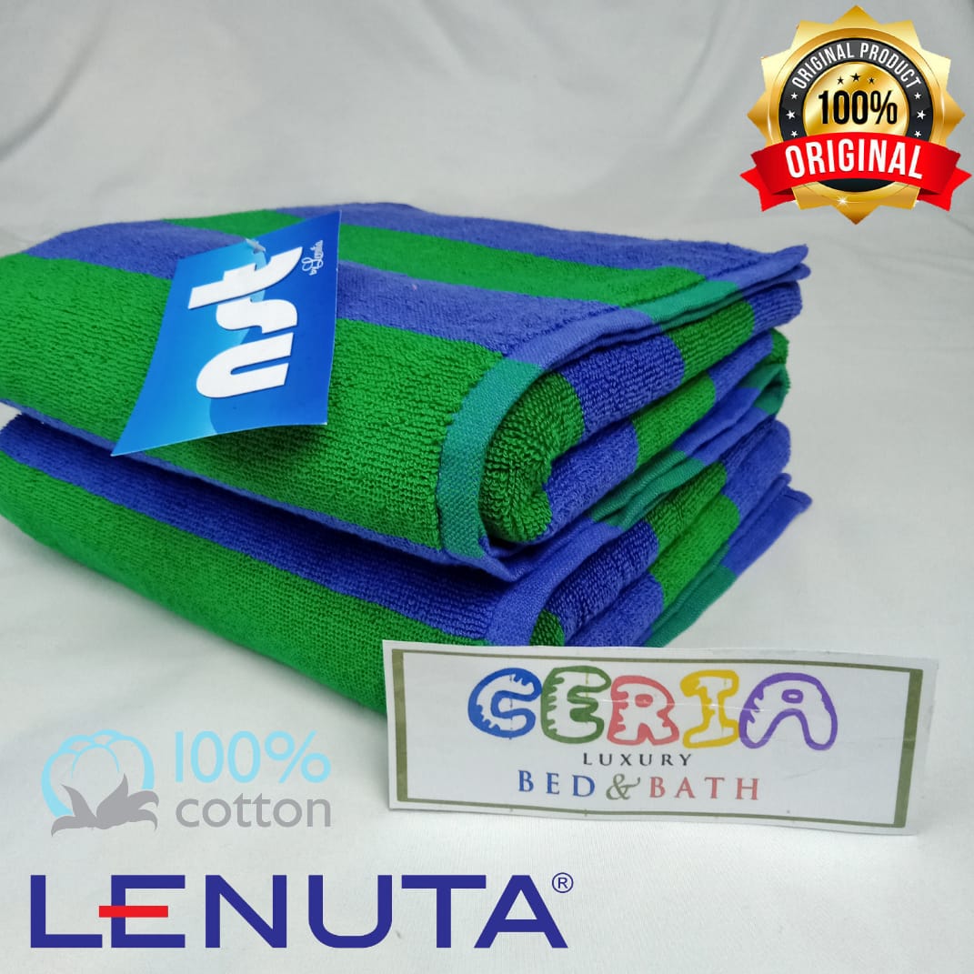 Handuk Jumbo Lenuta Pantai Strip NST Biru Biru-Hijau 85×150 – Butik ...