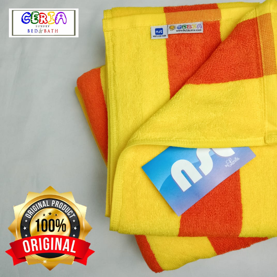 Handuk Jumbo Lenuta Pantai Strip NST Kuning-Orange 85×150 – Butik Ceria ...